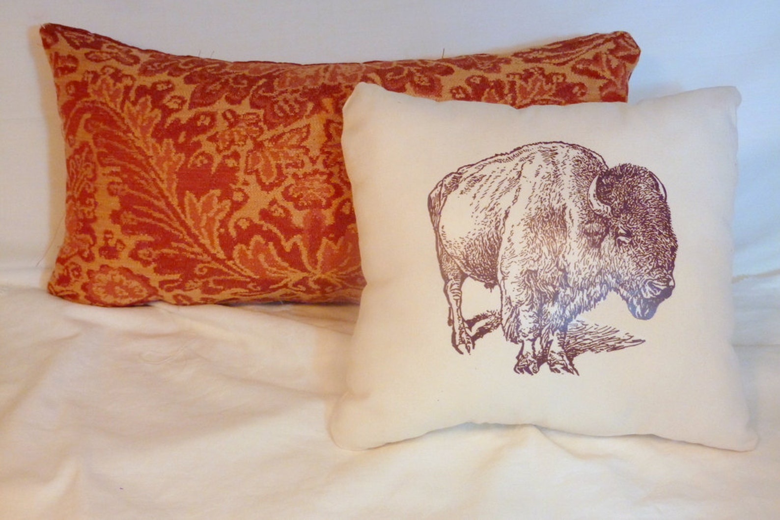 Bison Pillow Buffalo Pillow Animal Pillow Animal Print | Etsy