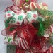 Ribbon Tree Topper Red and Green Bow Tree Topper With Candy - Etsy