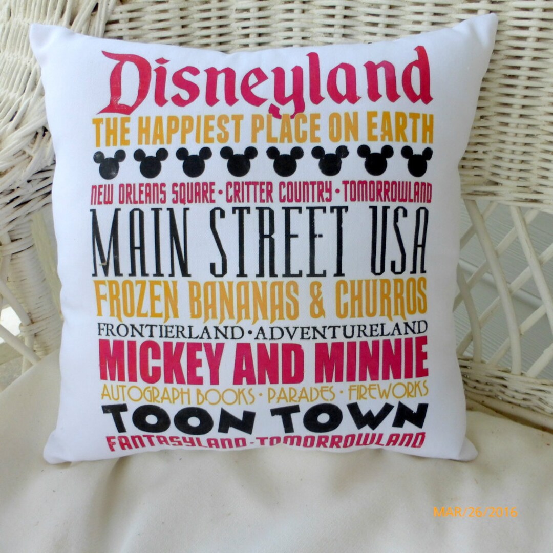 Disneyland Pillows, Childs Gift, Mickey Mouse Pillows, Disney Themed ...