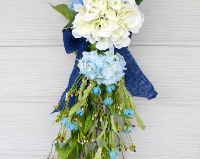 Door Swag Hydrangea Swag Summer Swag Spring Wreaths - Etsy