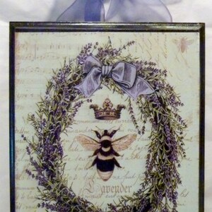 Queen Bee Sign, Wood Plaque, Paris Sign, Lavender Wall Decor, French ...