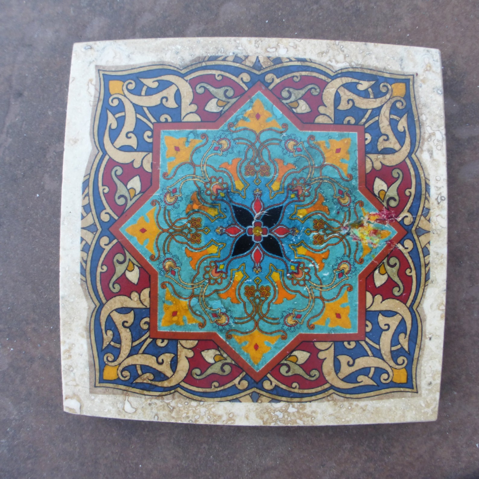 Moroccan Coasters Stone Coasters Set of 4 Marble Coasters - Etsy