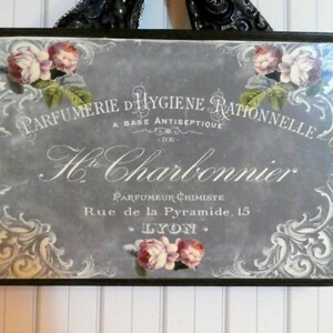 Paris Chalkboard Wood Sign, Vintage Paris Advertising, French Country ...