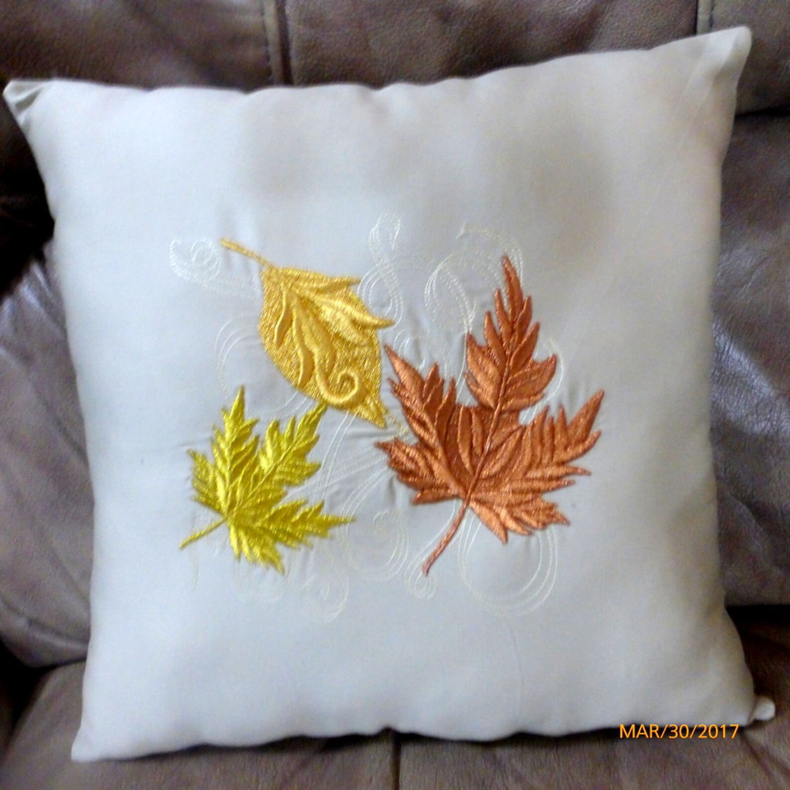 Fall Pillow Autumn decorations Embroidered Fall pillow | Etsy