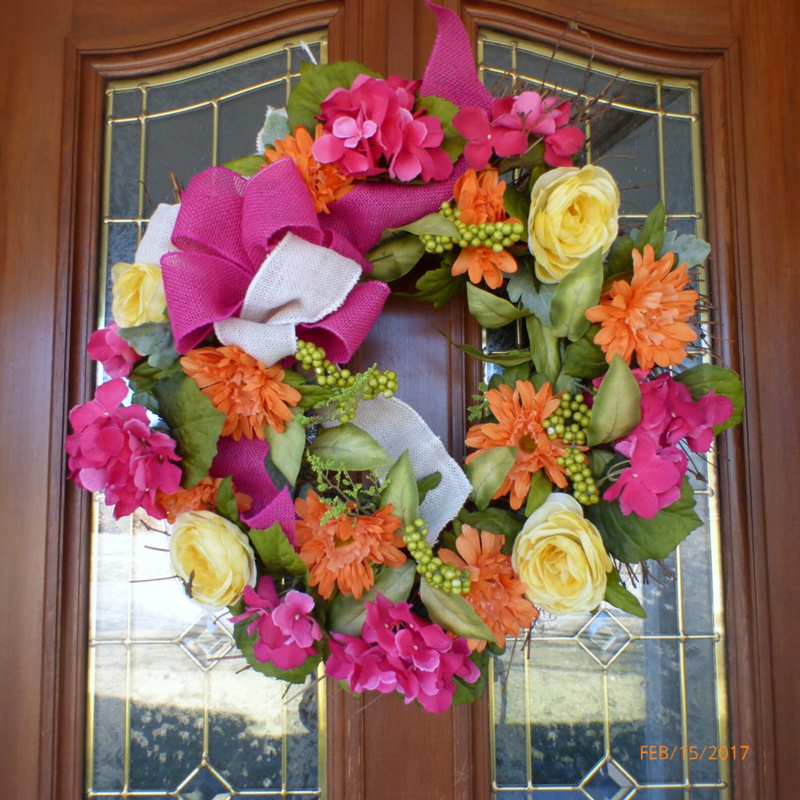 Bright Summer Wreath Spring Wreath Floral Wreaths - Etsy
