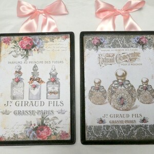 Vintage Paris Advertising Wood Wall Art, French Perfume Sign, French ...