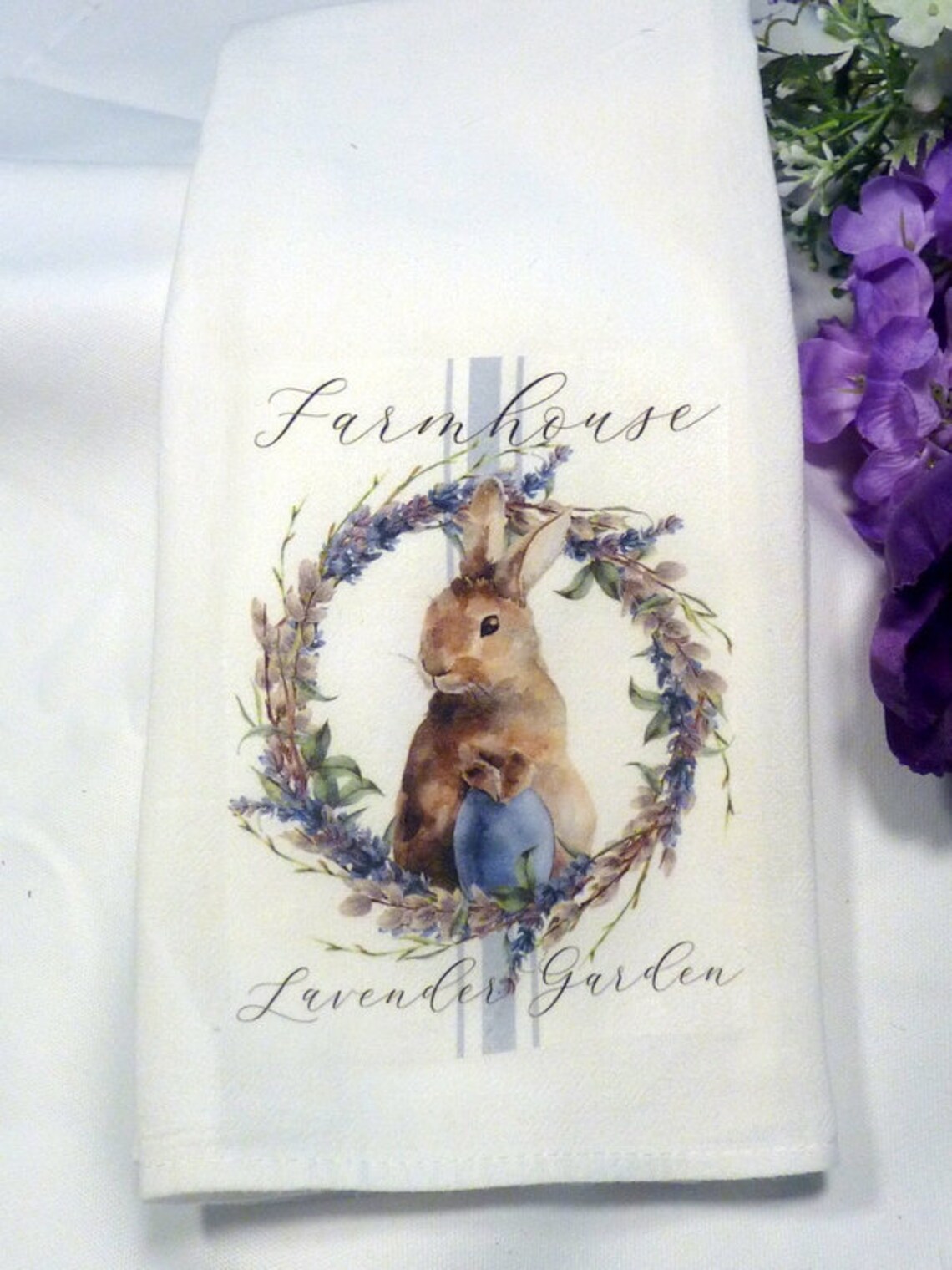 Farmhouse Towels Easter Bunny Towel Kitchen Towels Flour | Etsy