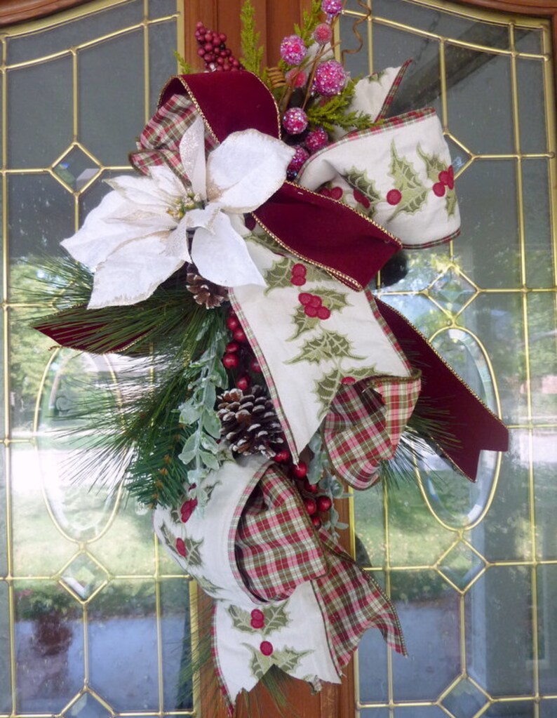 Christmas Door Swags for Double Doors Set of 2 - Etsy