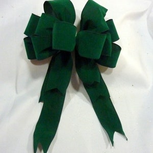 Emerald Green Velvet Christmas Bow, Wreath Bow, Bow Tree Topper - Etsy