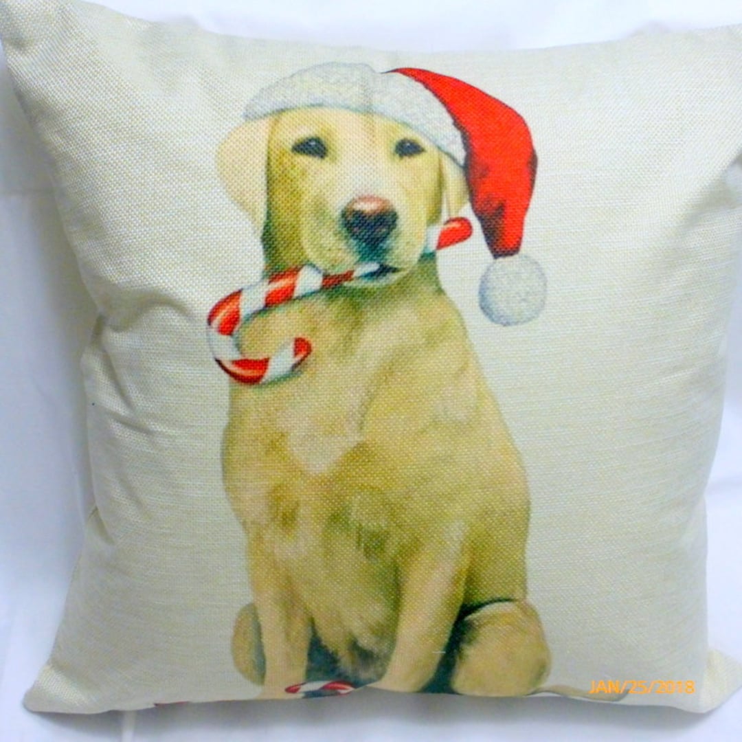 Yellow Lab Christmas Pillow Covers, Dog Breed Pillow Cover - Etsy