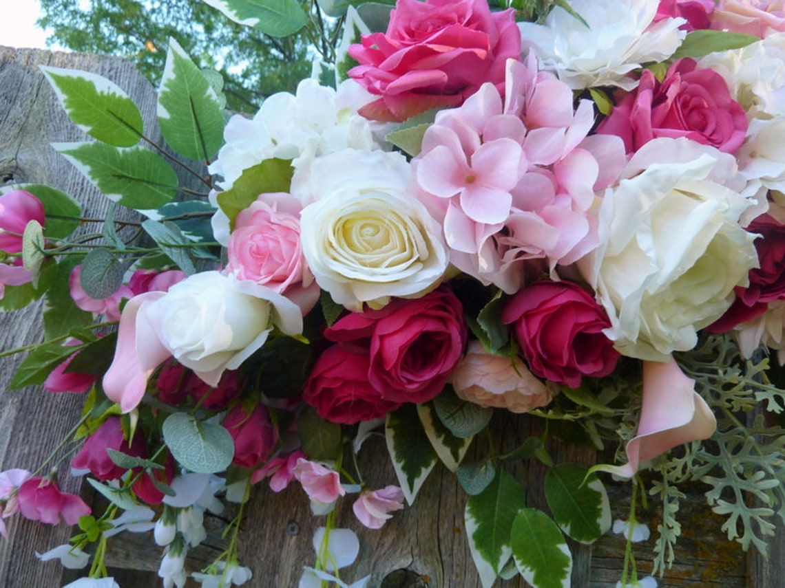 Fuchsia Wedding Flowers Rose Wedding Arch Decorations - Etsy