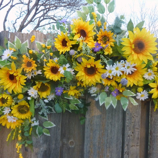 Sunflower Corner Swag - Etsy