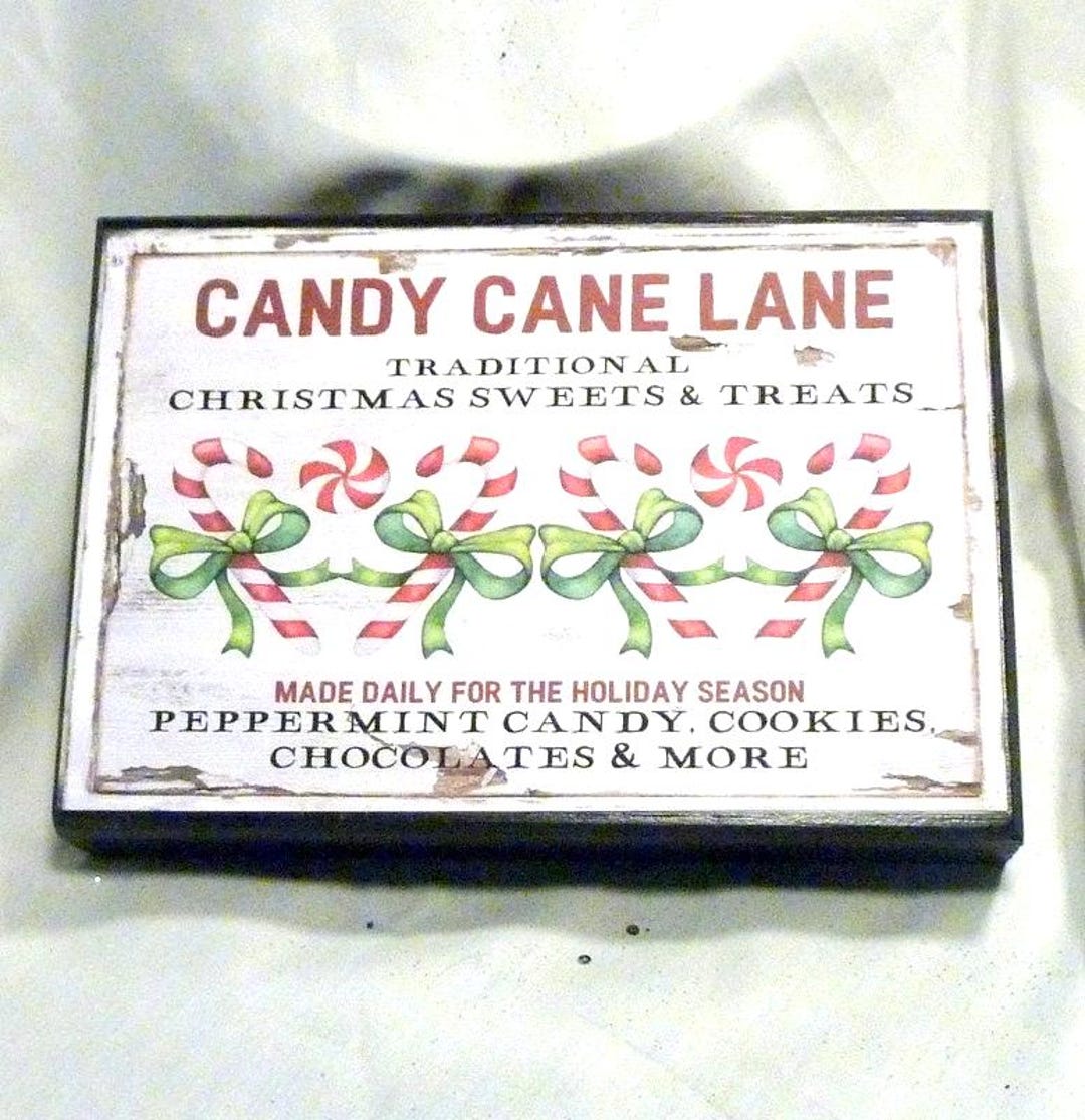 Candy Cane Wood Sign, Wood Christmas Signs - Etsy