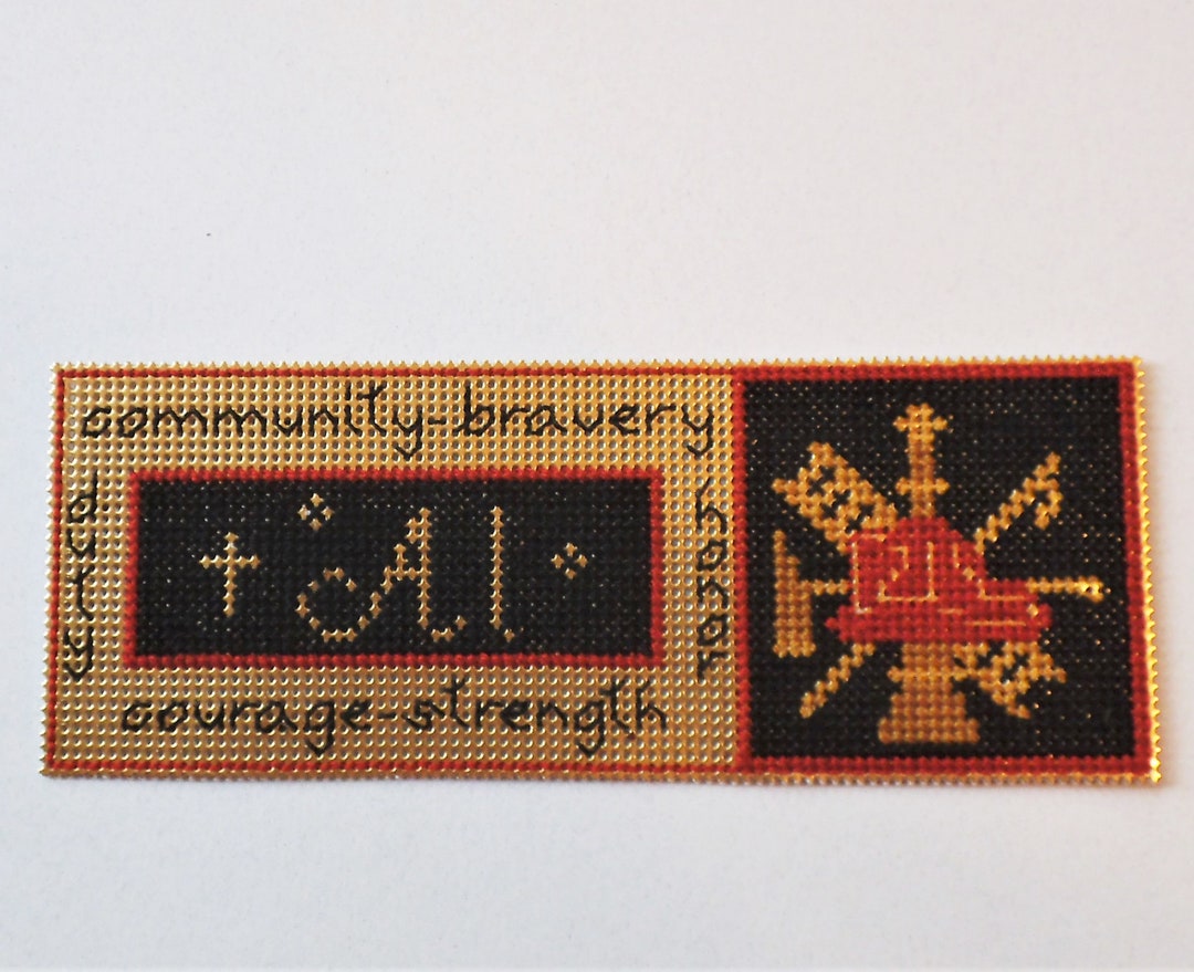 Firefighter's Bookmark With Alphabet for Personalizing - Counted Cross ...