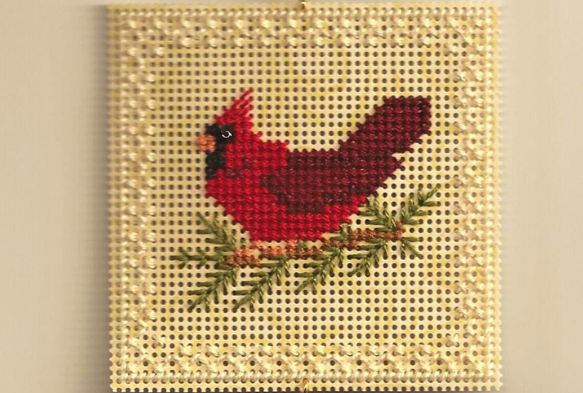 Cardinal Christmas Tree Ornament Counted Cross Stitch Chart - Etsy Canada