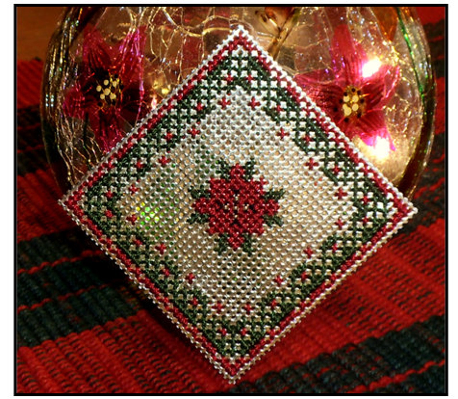 Gold Christmas Tree Ornaments Counted Cross Stitch Patterns - Set of 6 ...