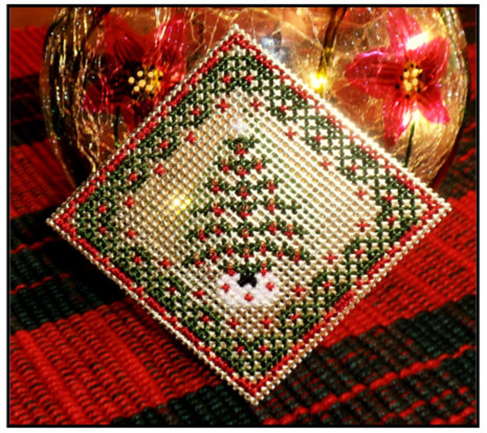 Gold Christmas Tree Ornaments Counted Cross Stitch Patterns - Set of 6 ...