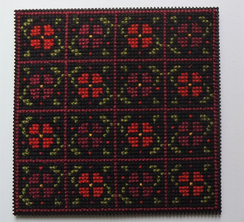 Floral Coaster Patterns Two Patterns Counted Cross Stitch - Etsy