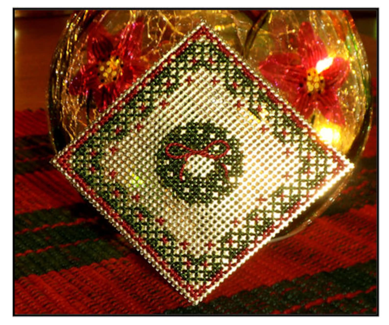 Gold Christmas Tree Ornaments Counted Cross Stitch Patterns - Set of 6 ...