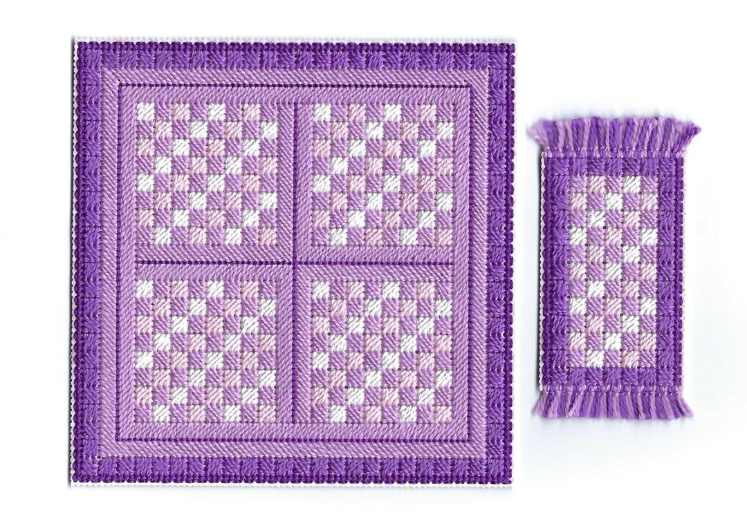 Doll House Rugs Patterns - Two Patterns - Counted Cross Stitch Charts ...