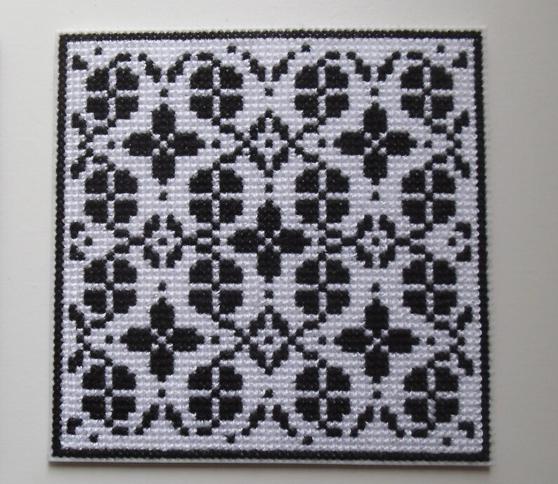 Floral Coaster Patterns Two Patterns Counted Cross Stitch - Etsy