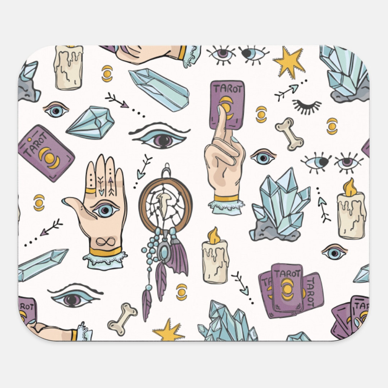 Tarot Occult Mouse Pad Oracle Gems Mouse Pad Computer - Etsy