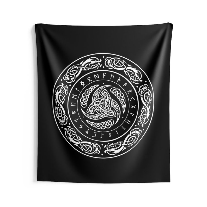 Runes Celtic Knot Wall Tapestry Custom Large Wall Hanging | Etsy