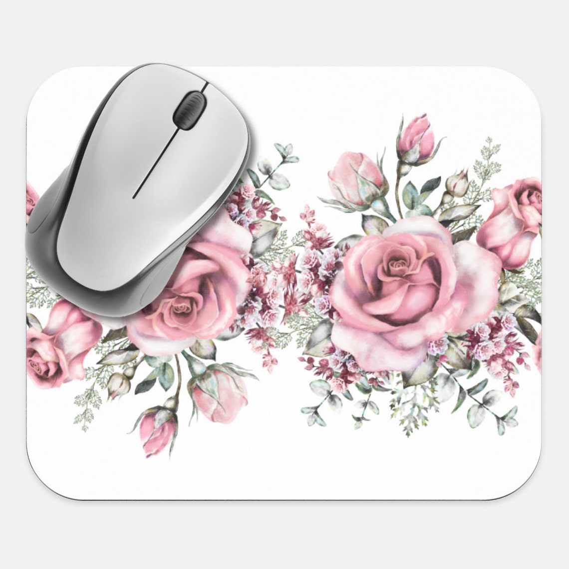 Floral Mouse Pad Flowers Mouse Pad Computer Accessories - Etsy