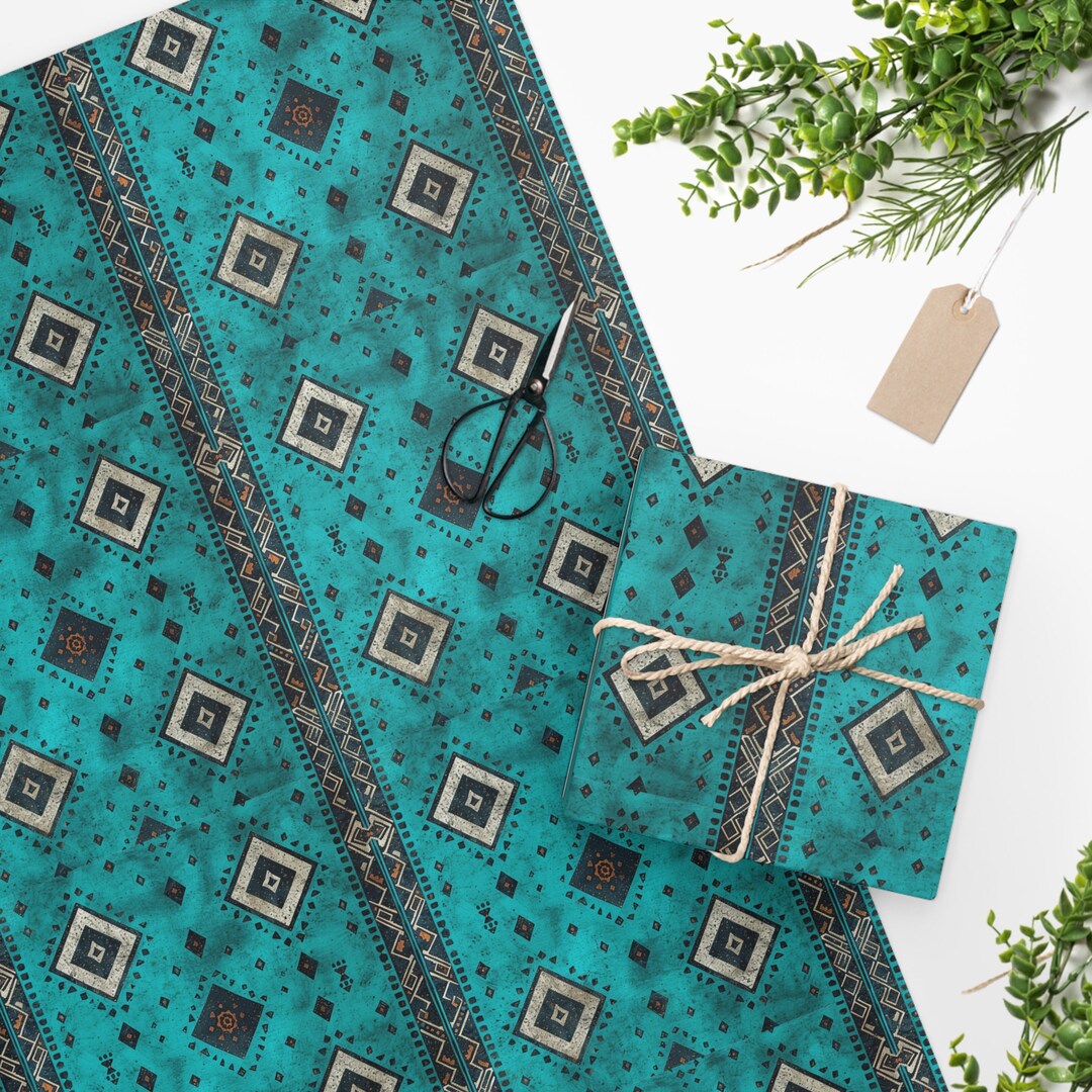 Bohemian Boho Print Wrapping Paper, Two Sizes, Sustainably Sourced ...