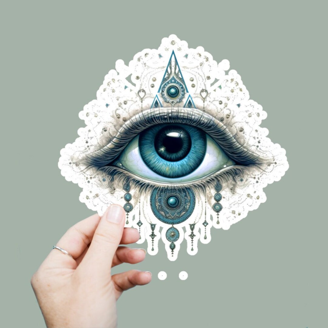 3rd Eye Vinyl Decal, Satin Finish Sticker, Boho Ascension Spiritual ...