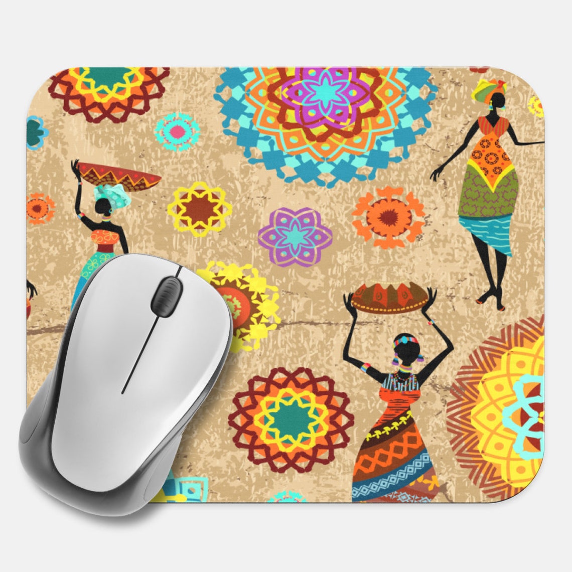 African Art Mouse Pad Tribal Batik Mouse Pad Computer - Etsy