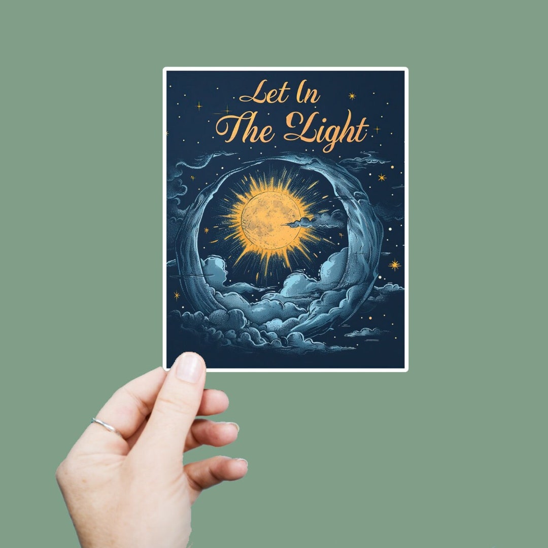 Let in the Light Decal, Satin Finish Sticker, Boho Sticker Laptop ...