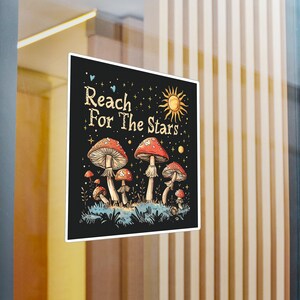 Reach for the Stars Decal, Satin Finish Sticker, Boho Sticker Laptop ...