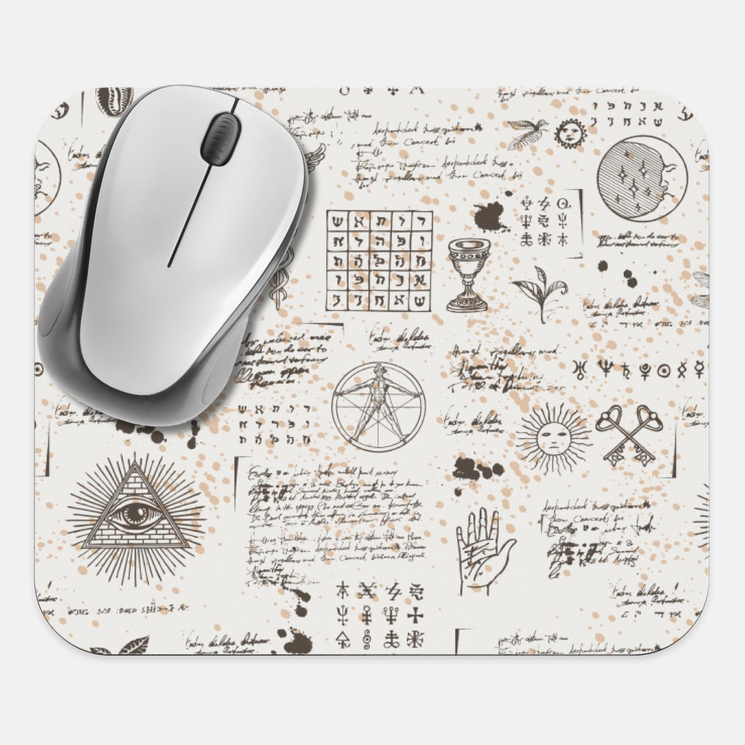 Tarot Occult Mouse Pad, Oracle Gems Mouse Pad, Computer Accessories ...