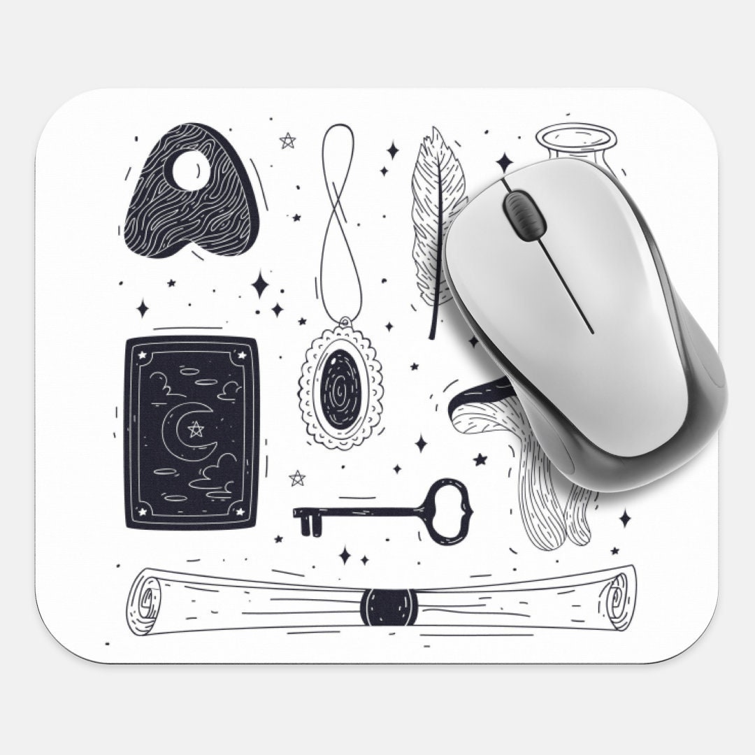 Witchy Occult Mouse Pad, Oracle Esoteric Mouse Pad, Computer Desk ...