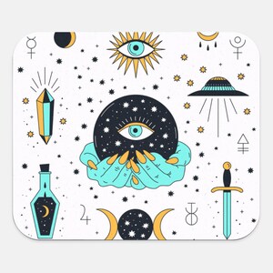 Witchy Occult Mouse Pad, Oracle Esoteric Mouse Pad, Computer Desk ...