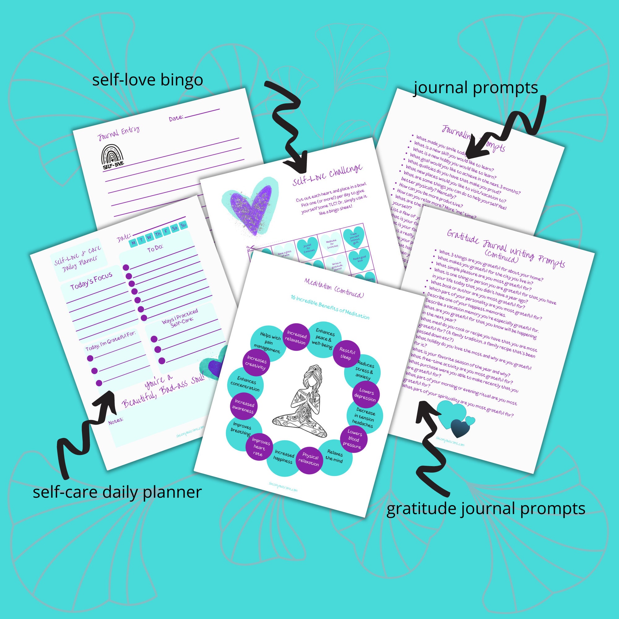 Self-love Self-care Workbook Journal Journal Prompts | Etsy