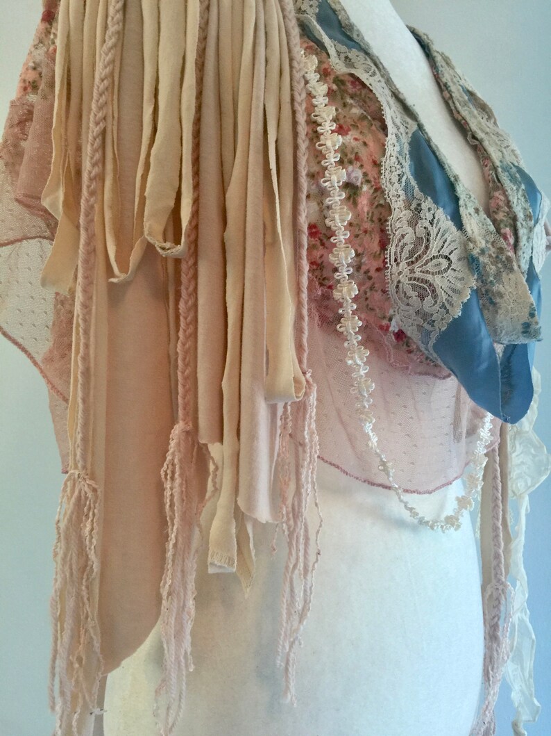 Sz M Draped Top W Lace Victorian Vintage Feminine Pink and - Etsy