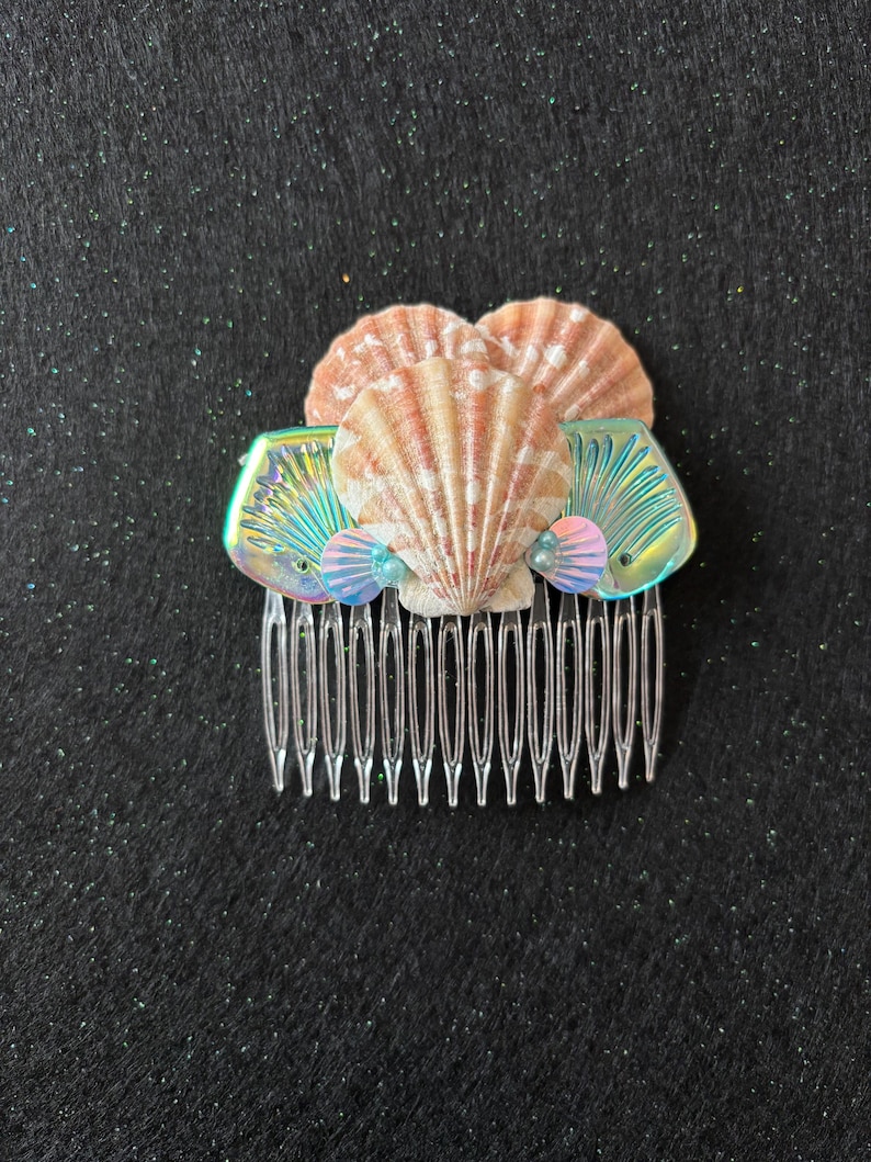 Shell Mythic Scale Mermaid Hair Comb Pale Green Iridescent - Etsy