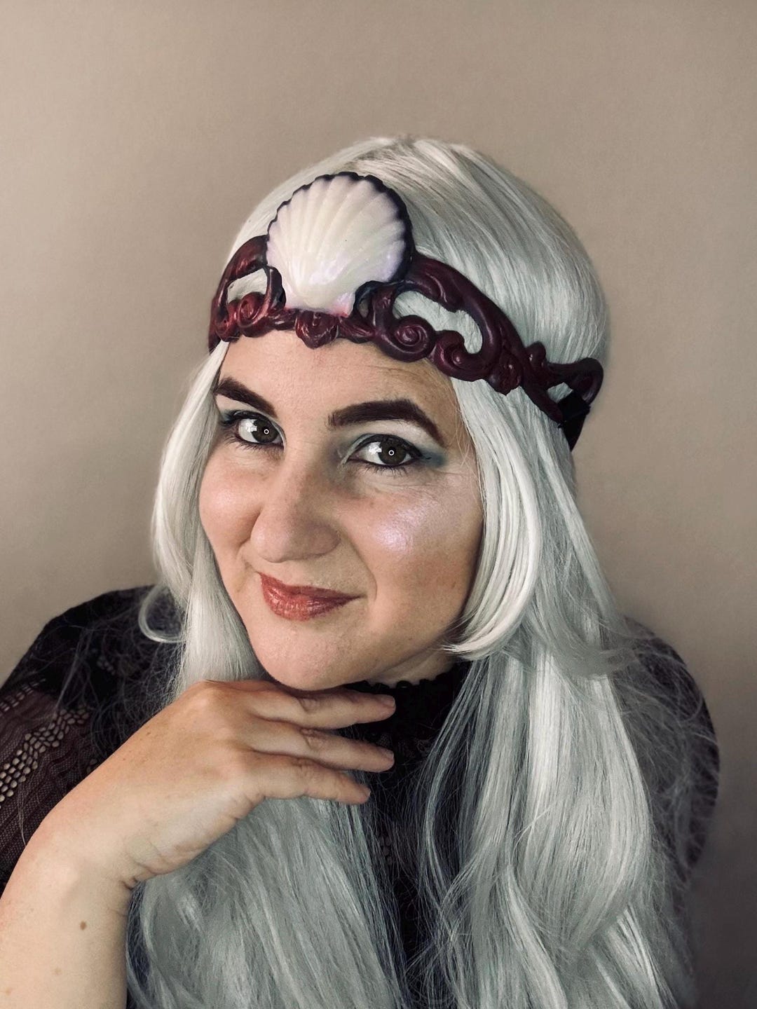 Silicone Red & White Siren Mermaid Circlet Crown - Etsy