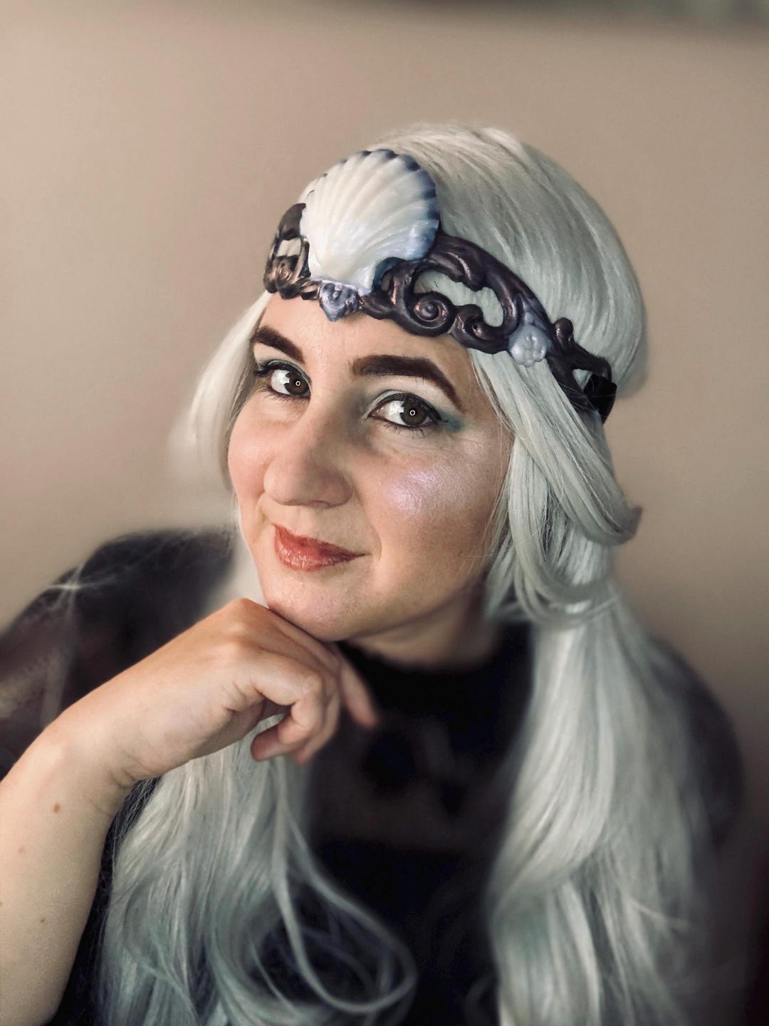 Silicone Bronze & White Siren Mermaid Circlet Crown - Etsy