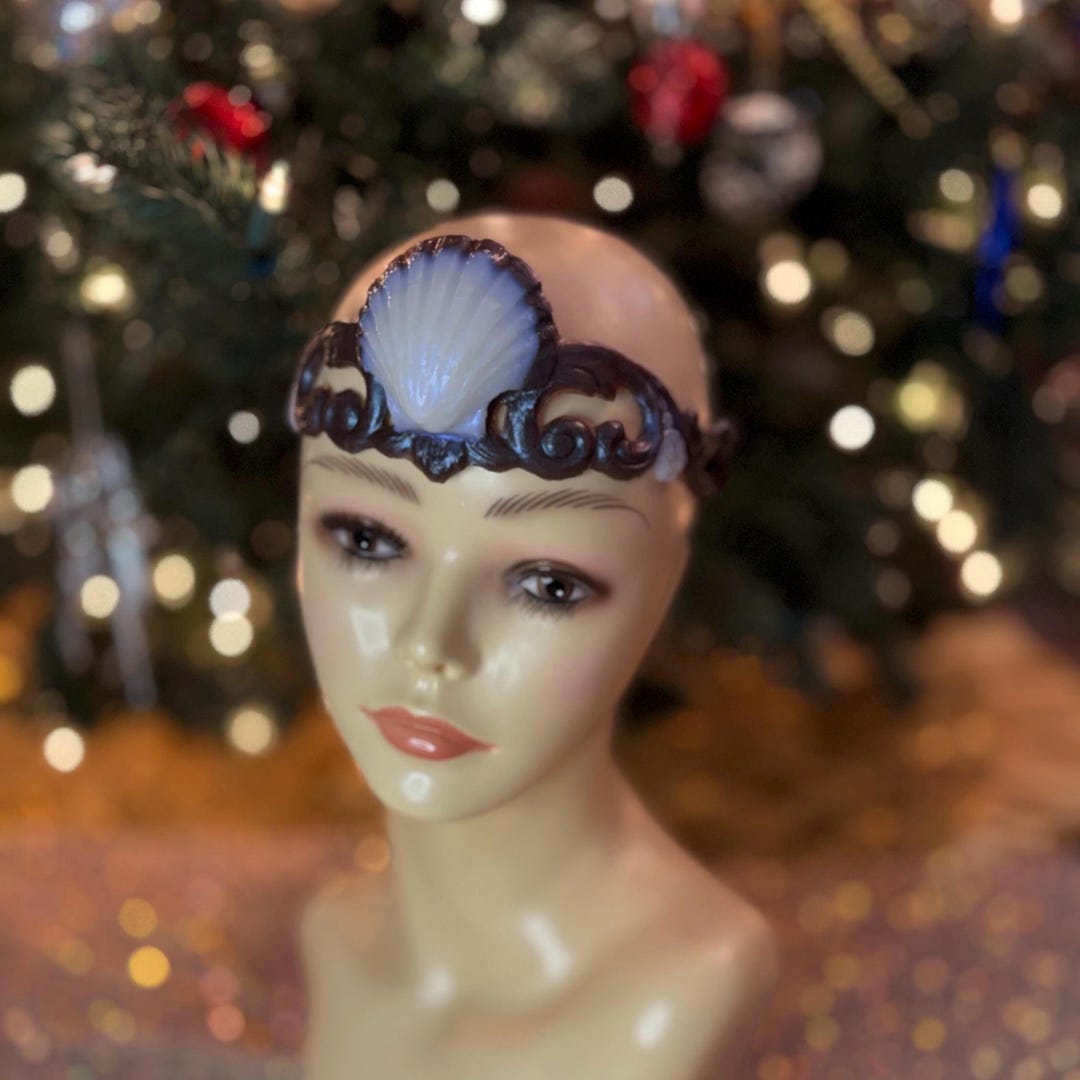 Silicone Blue & Brown Siren Mermaid Circlet Crown - Etsy