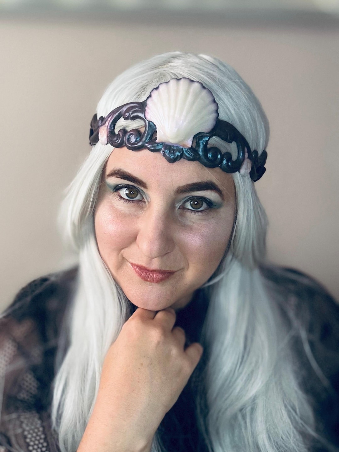 Silicone Dark Blue, Purple & White Siren Mermaid Circlet Crown - Etsy