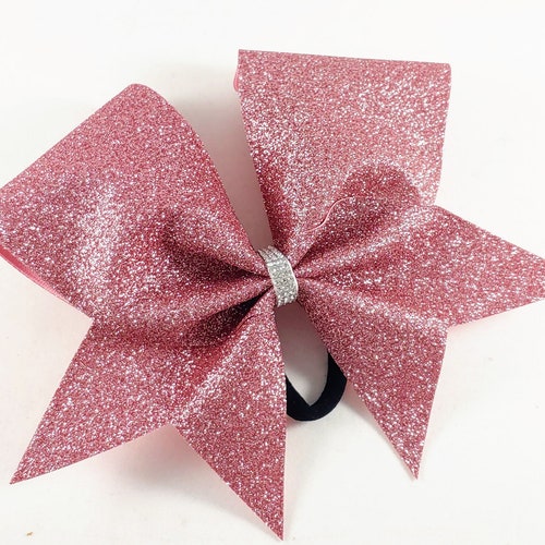 Rose Gold Glitter Cheer Bow - Etsy