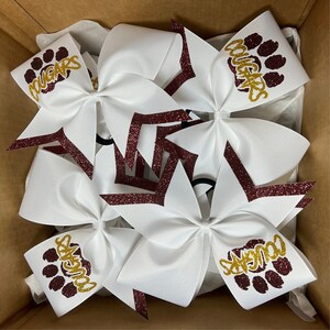 School Spirit Bow - High School Cheer - Team Bow - Custom Hair Bow ...