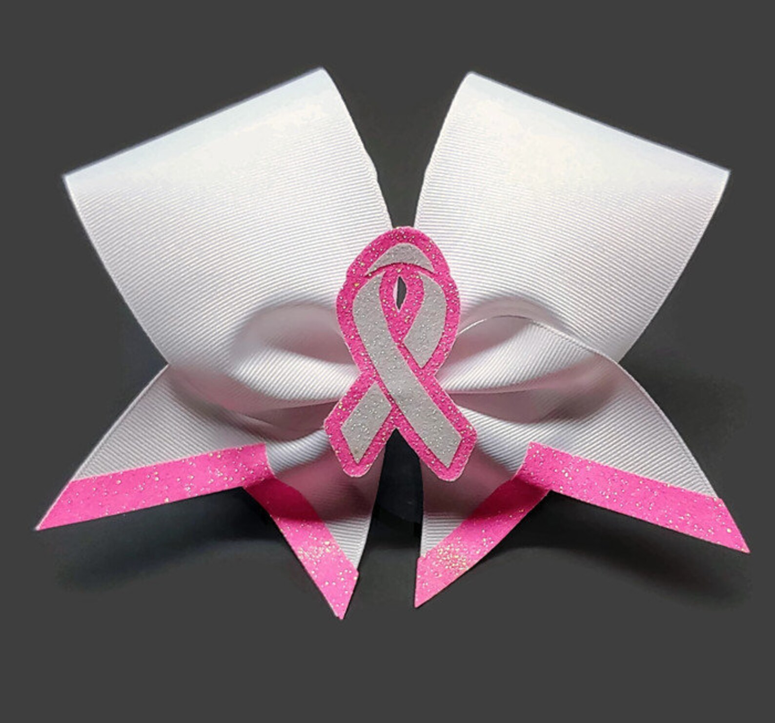 Pink Cheer Bow - Awareness Bow - October Bow - Cheer Bow - Pink ...