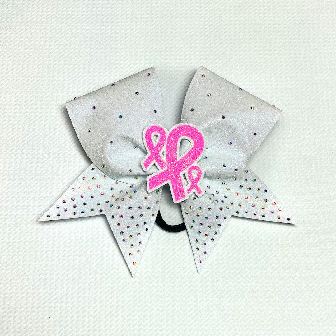 Pink Cheer Bows Awareness Cheer Bow - Etsy