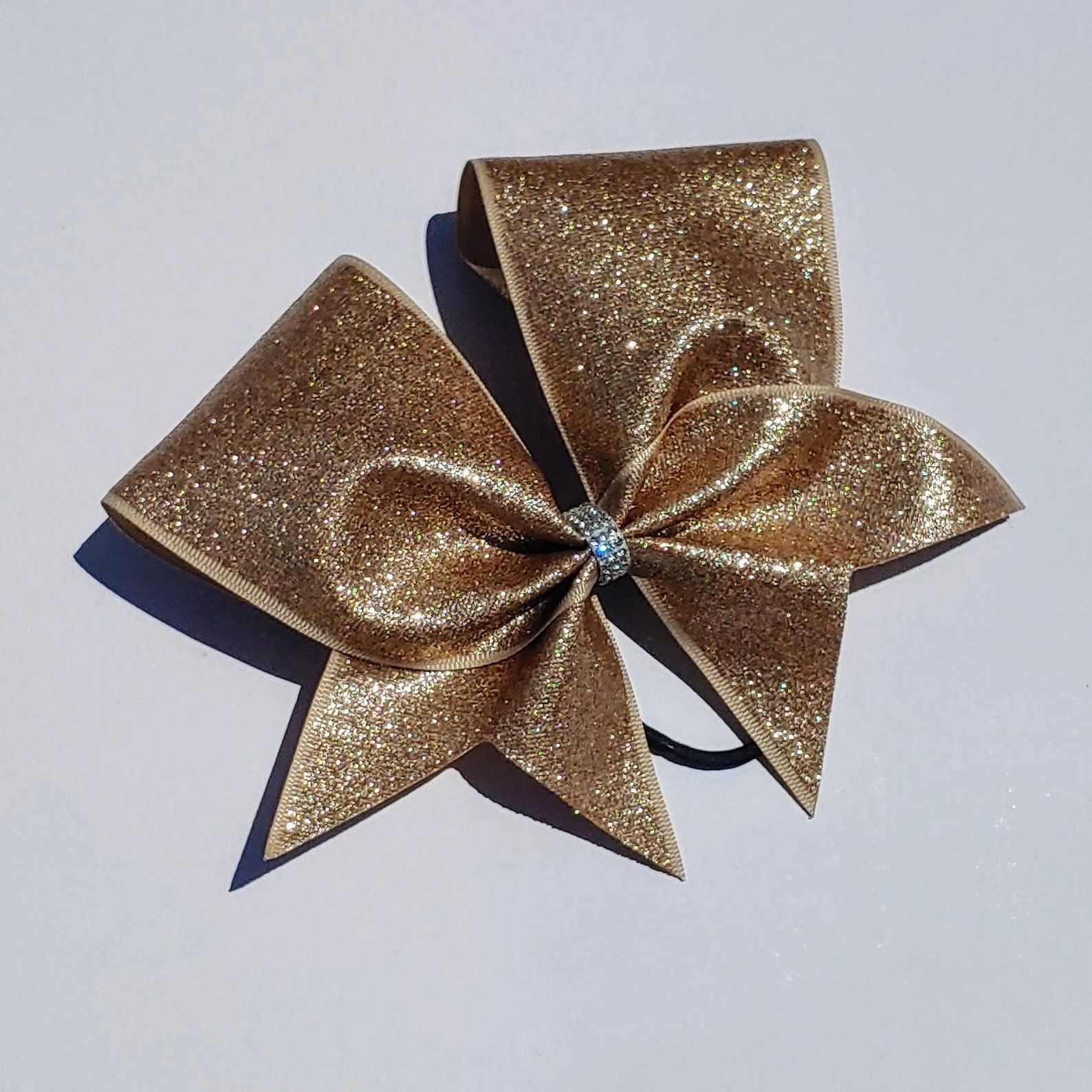 Old Gold Cheer Bow Cheer Bows Glitter Cheer Bow Gold | Etsy