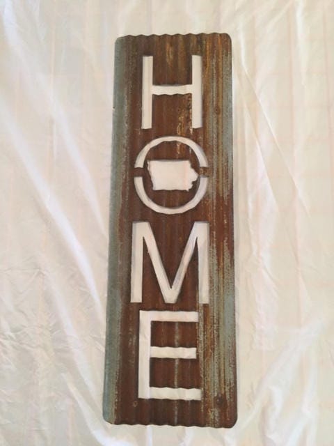 Old Rusted Corrugated Barn Tin Home Sign - Etsy