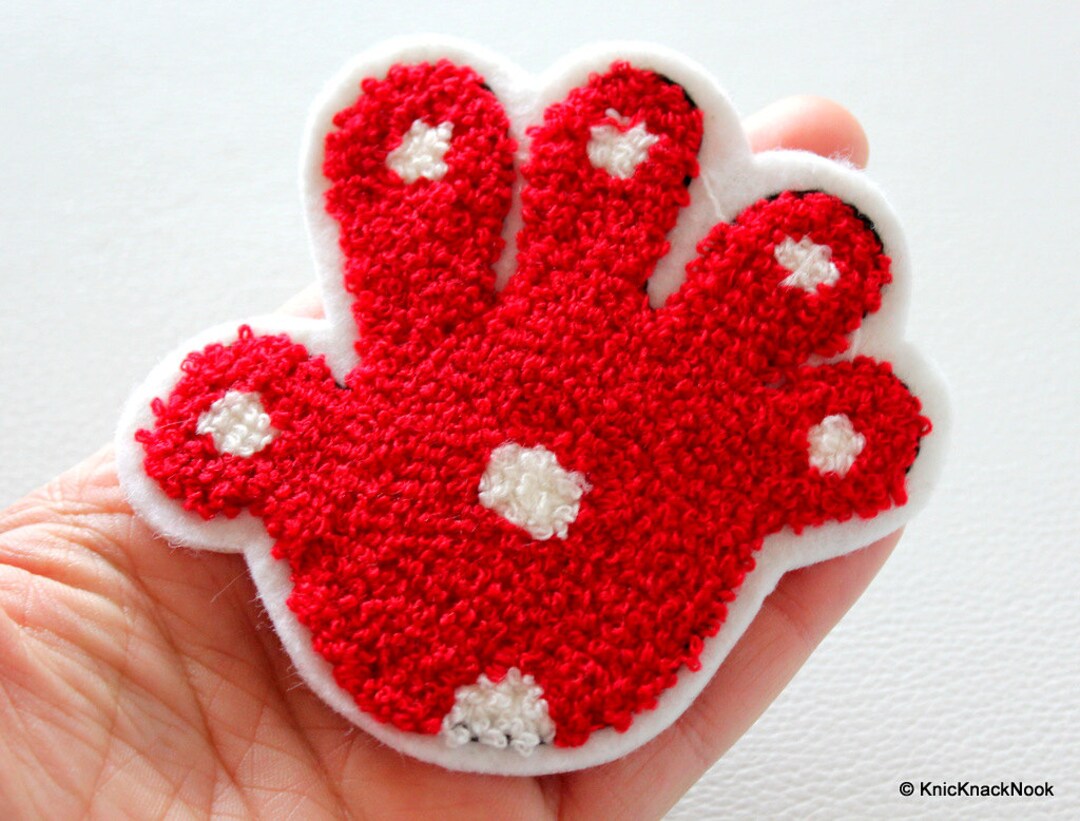 2 X Red Hands Palms Applique Patches - Etsy